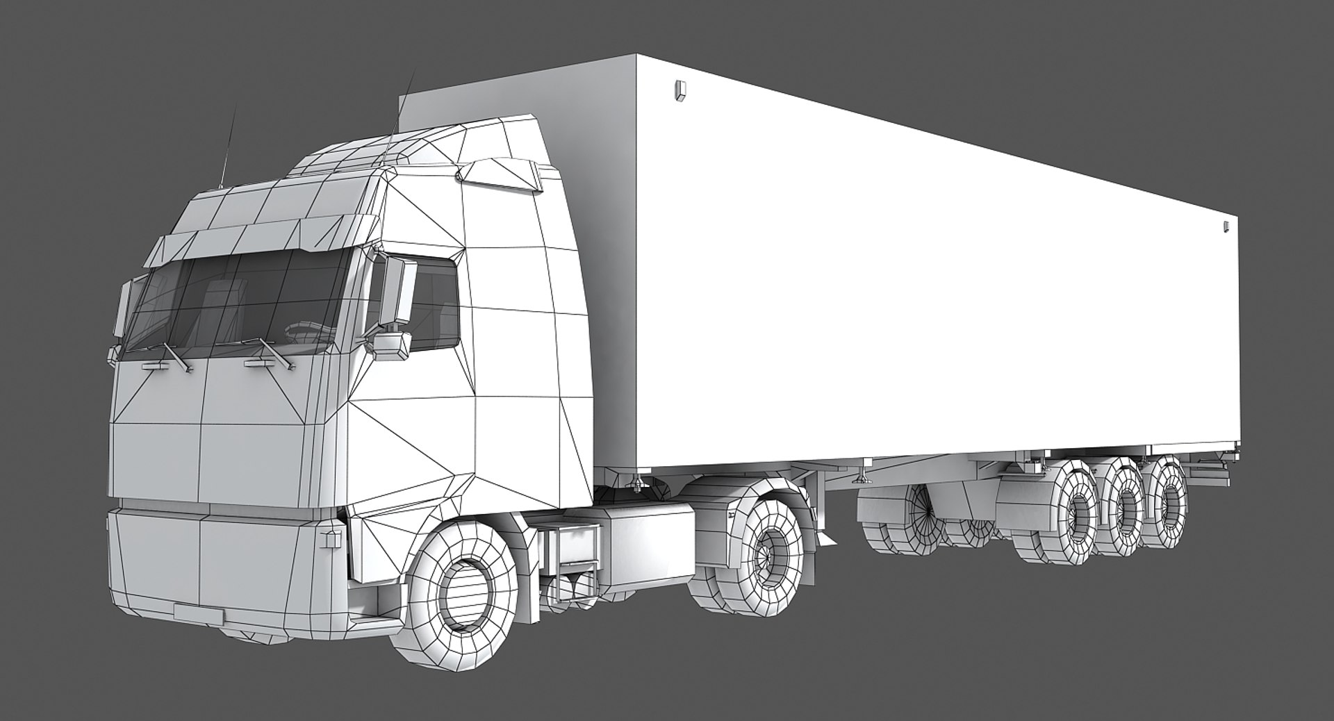 Intermodal Container Truck 3d Model