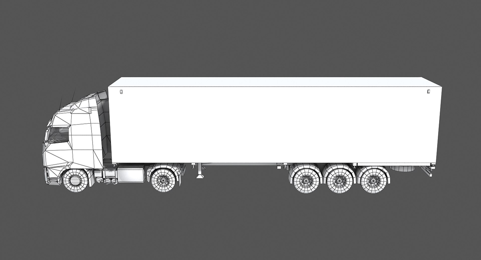 Intermodal Container Truck 3d Model