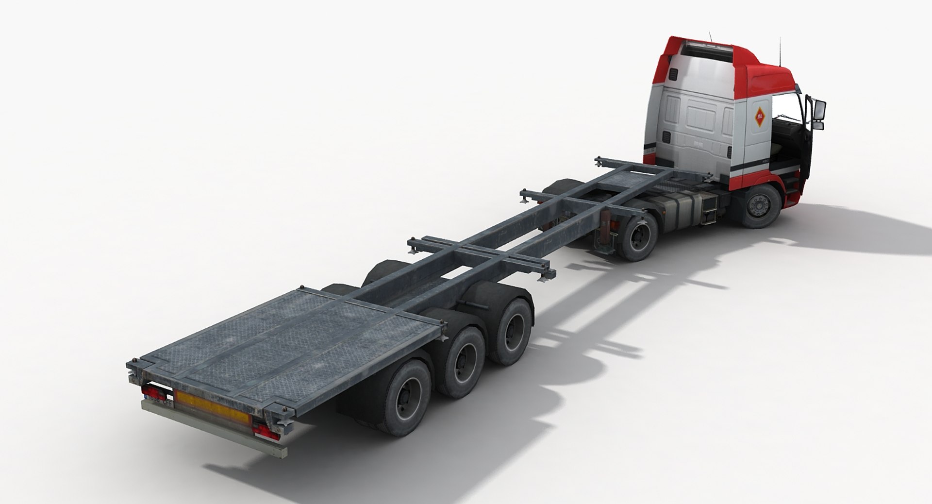 Intermodal Container Truck 3d Model