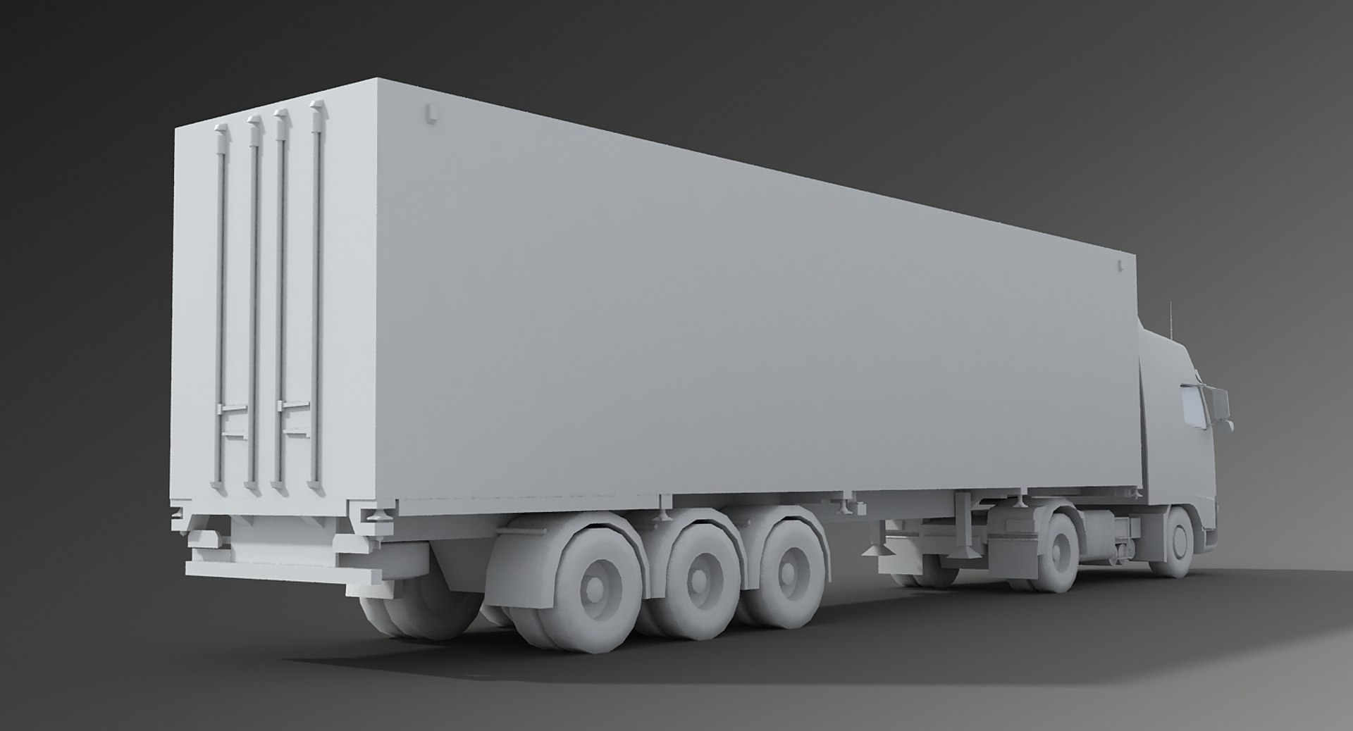 Intermodal Container Truck 3d Model