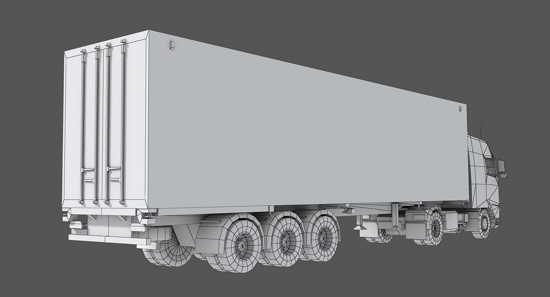 Intermodal Container Truck 3d Model