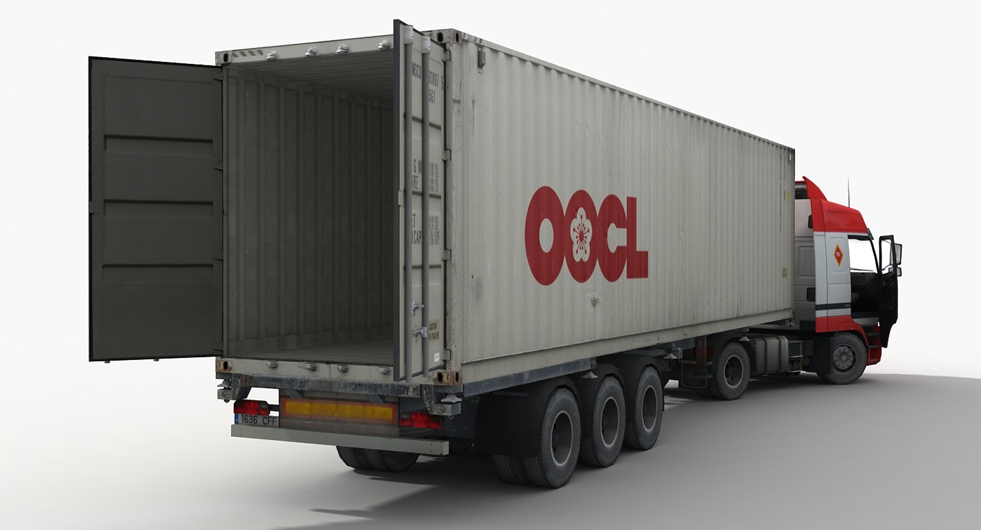 Intermodal Container Truck 3d Model