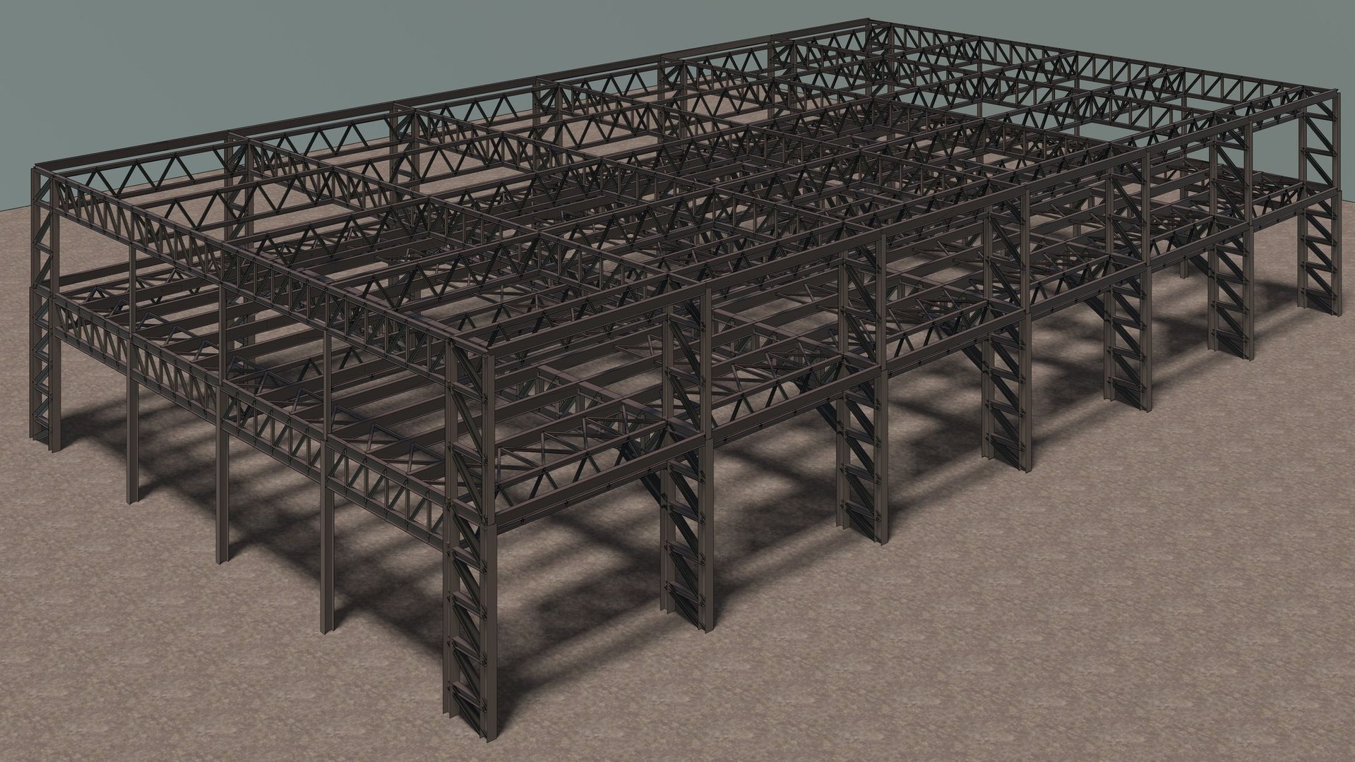 Steel Structure Frame 3D - TurboSquid 2135229