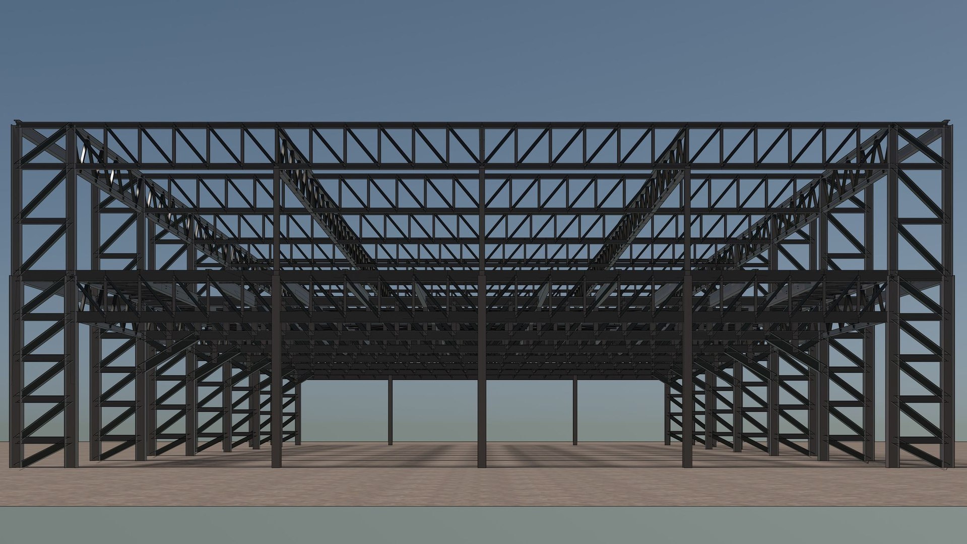 Steel Structure Frame 3D - TurboSquid 2135229