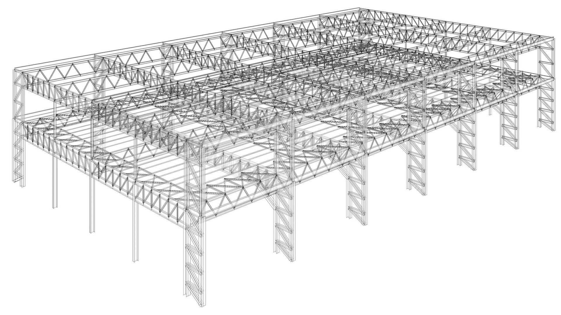 Steel Structure Frame 3D - TurboSquid 2135229