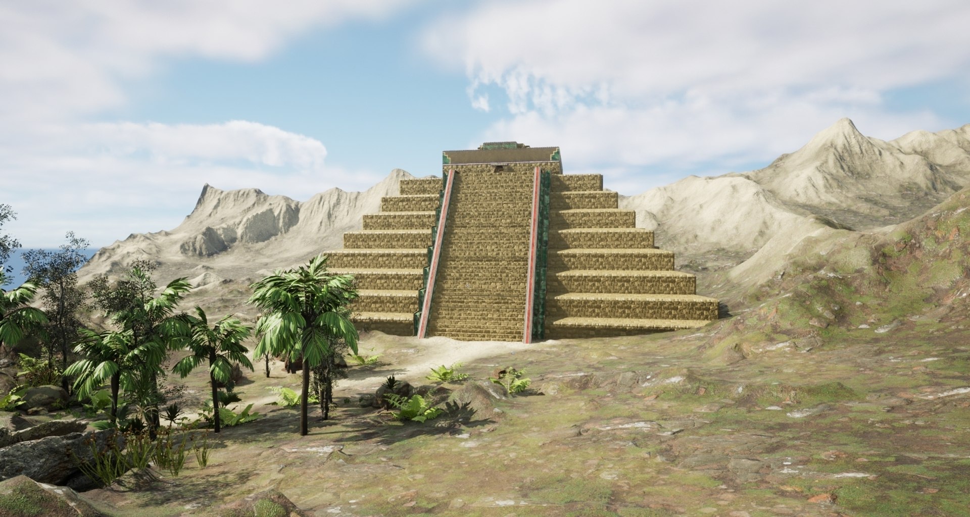 3D Mayan Temple Model - TurboSquid 2028216