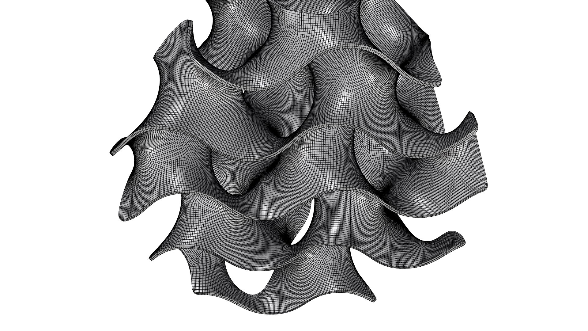3D Gyroid Elliptical Structure - TurboSquid 2339602