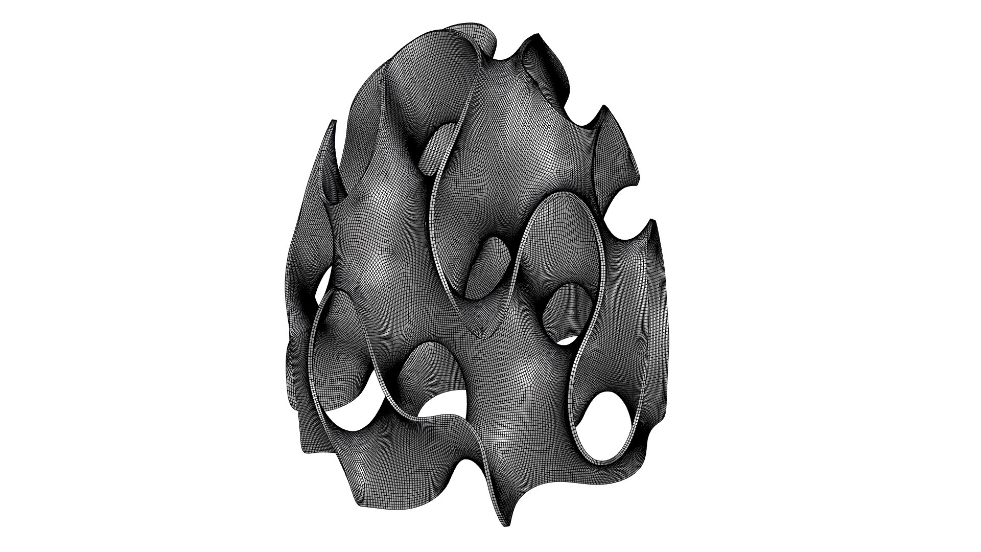 3D Gyroid Elliptical Structure - TurboSquid 2339602