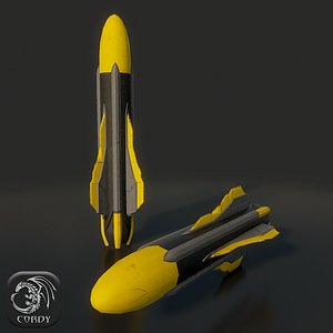 3d military missile model