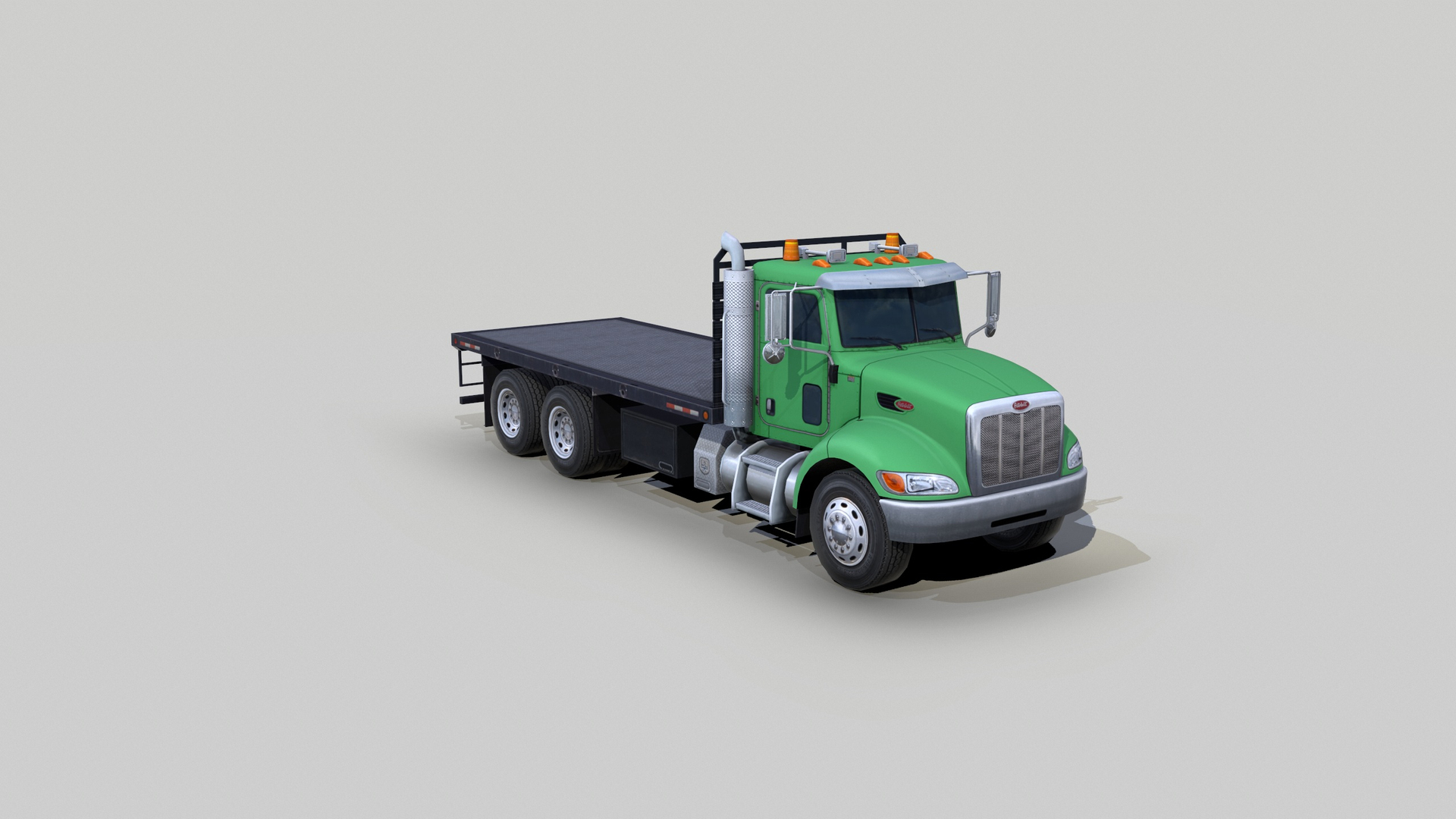 3D Peterbilt 340 2008 3ax Flatbed Truck S01 - TurboSquid 2061976