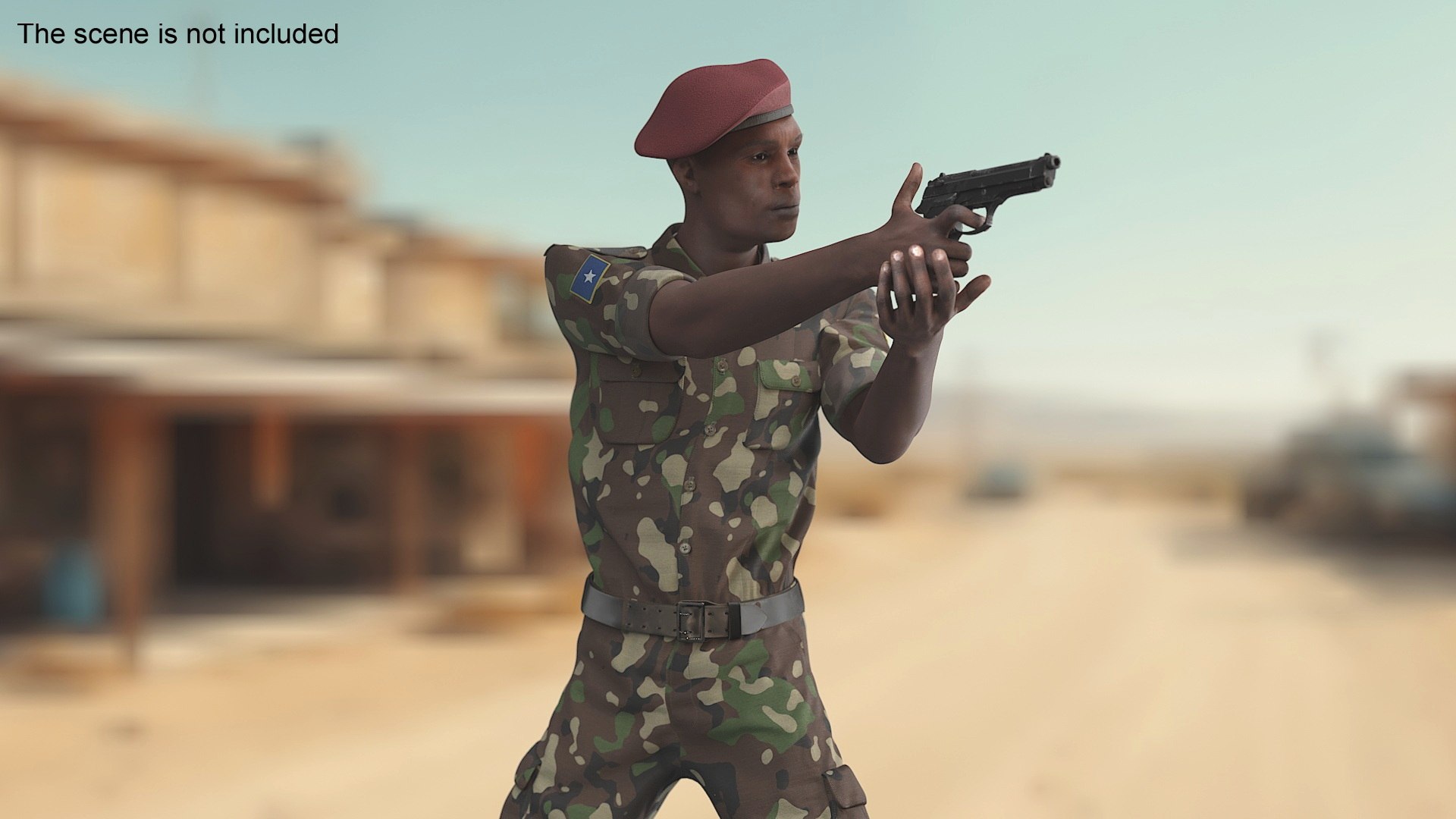 3D Somali Soldier With Gun Model - TurboSquid 2391411