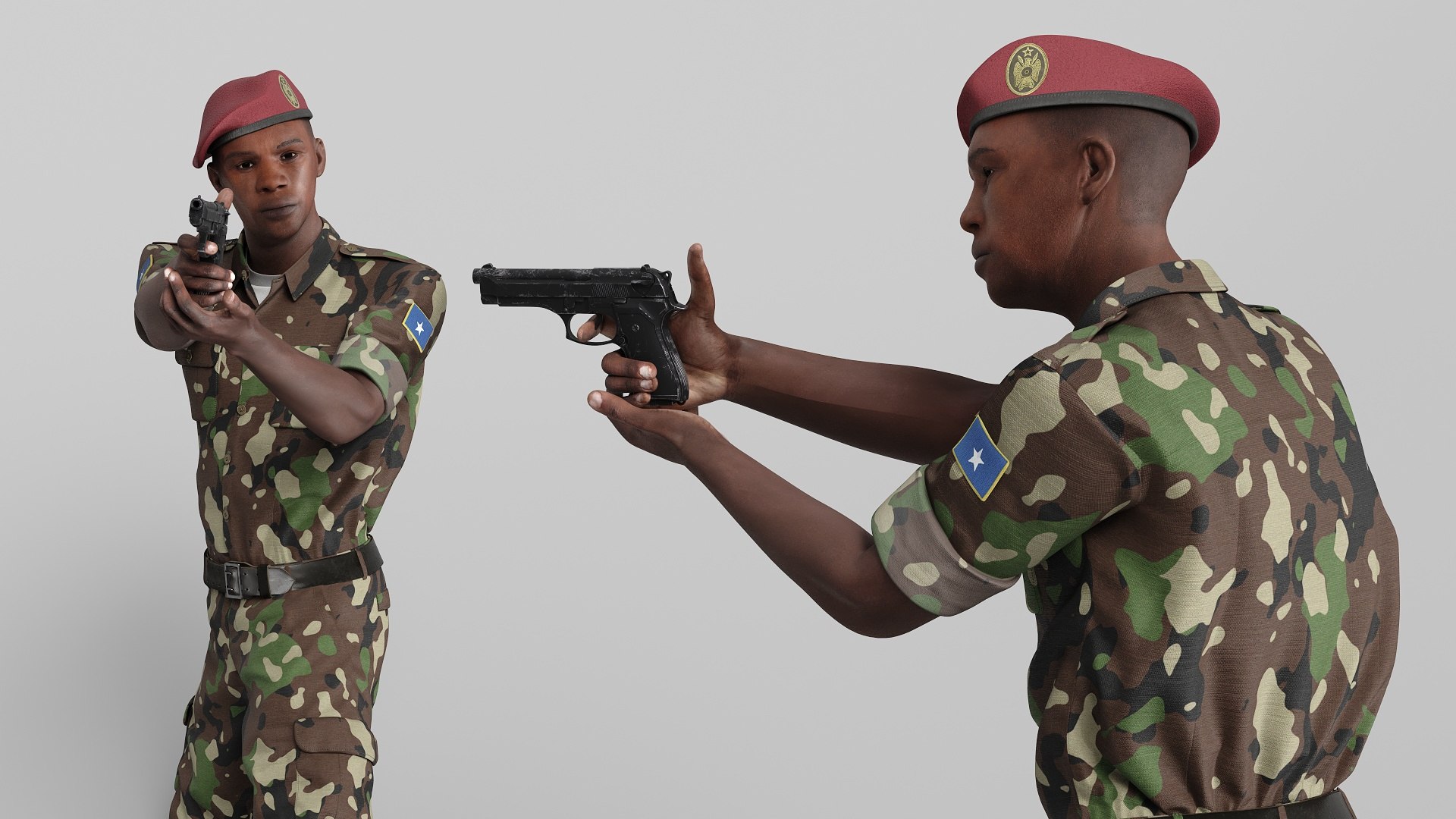 3D Somali Soldier With Gun Model - TurboSquid 2391411