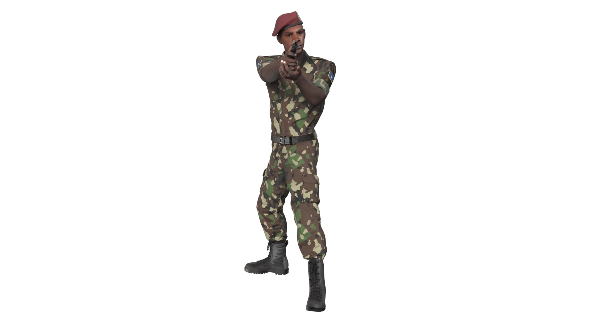 3D Somali Soldier With Gun Model - TurboSquid 2391411