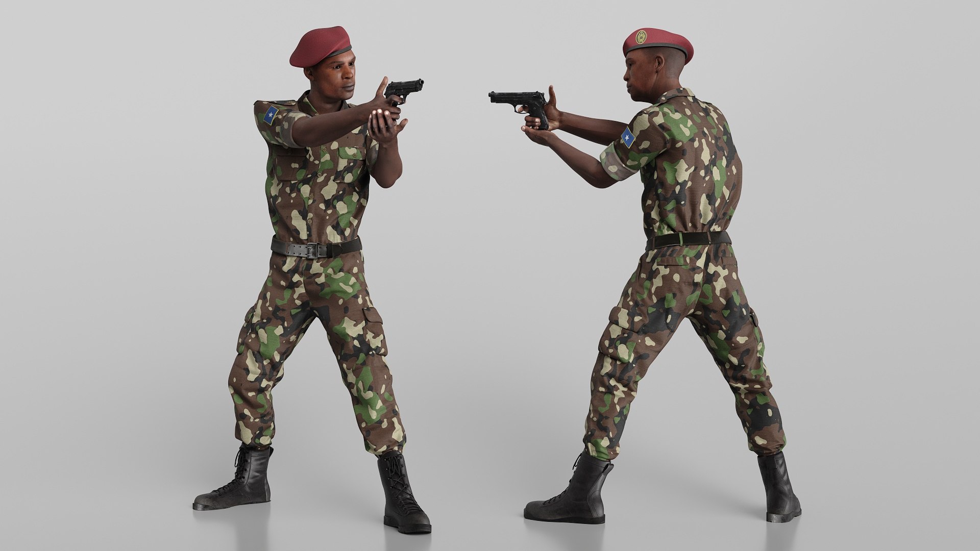 3D Somali Soldier With Gun Model - TurboSquid 2391411