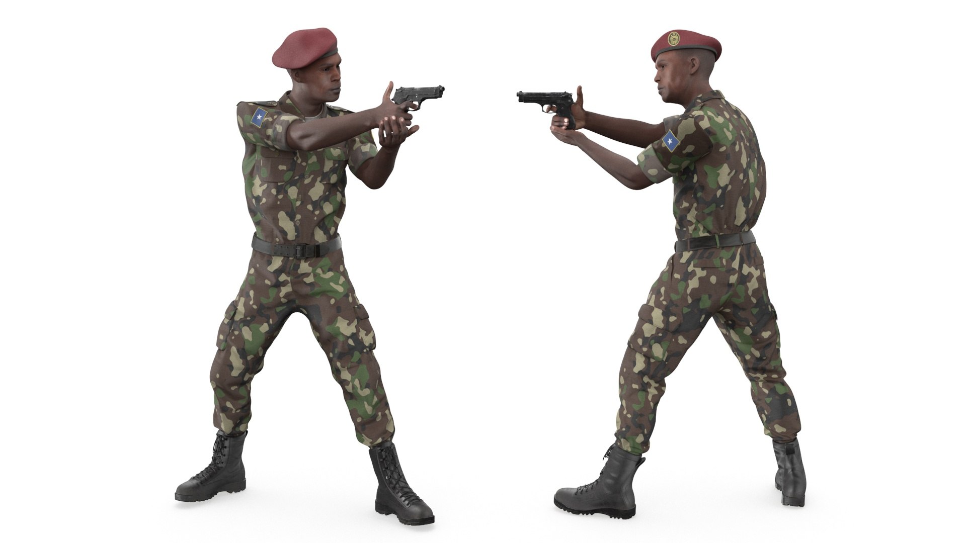 3D Somali Soldier With Gun Model - TurboSquid 2391411