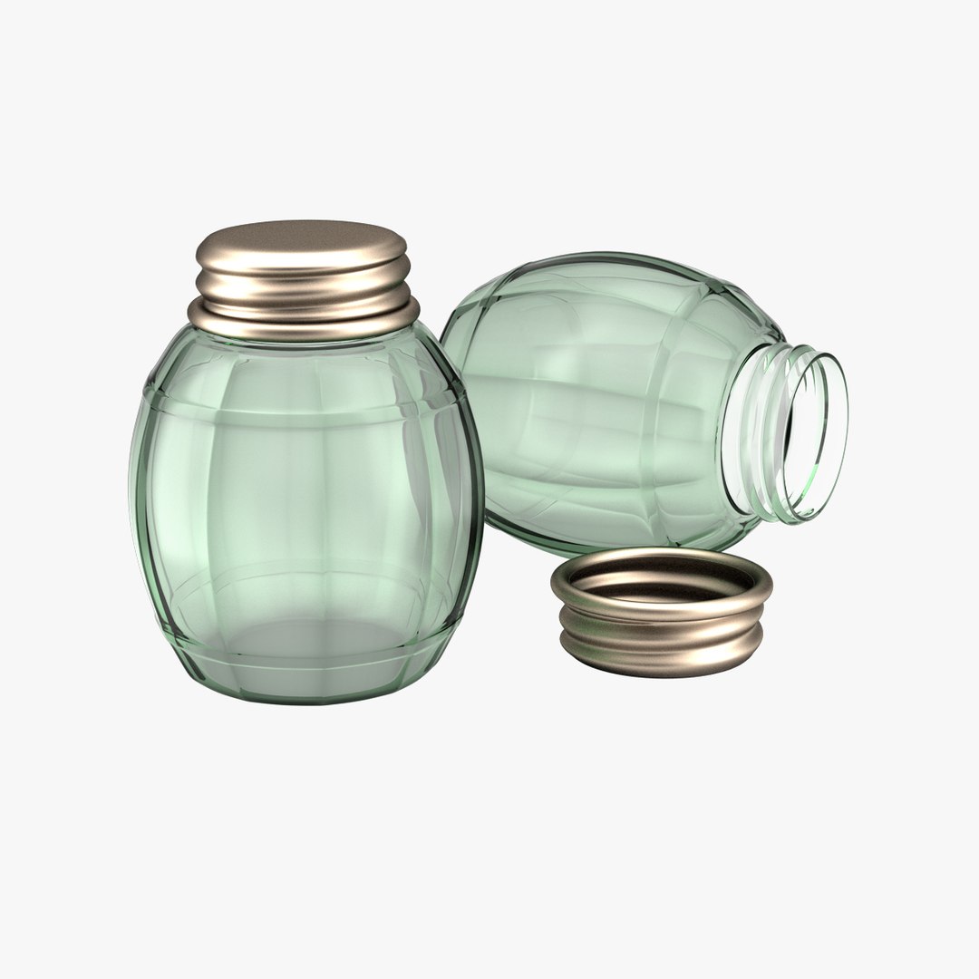3D glass jar model - TurboSquid 1486936
