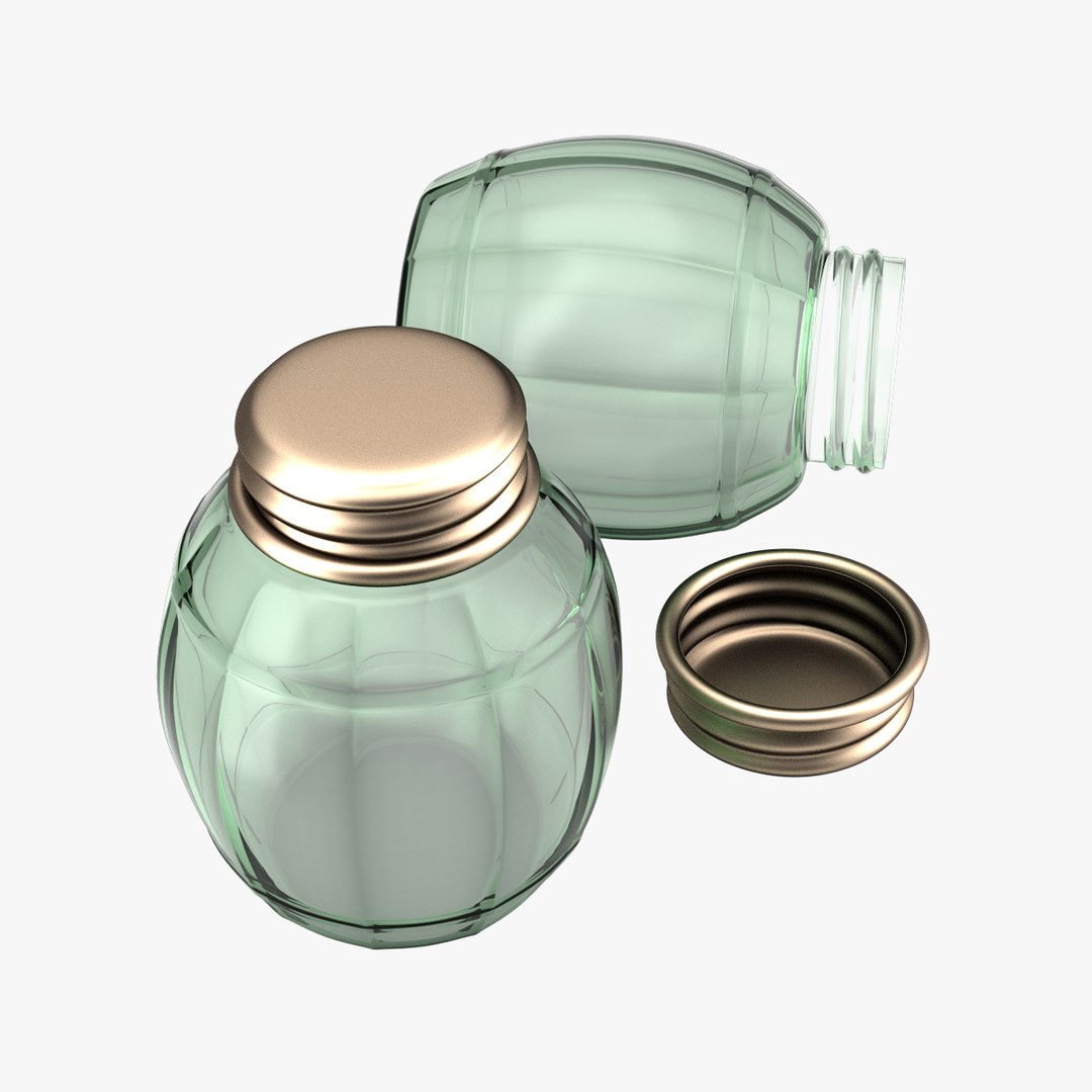 3D glass jar model - TurboSquid 1486936