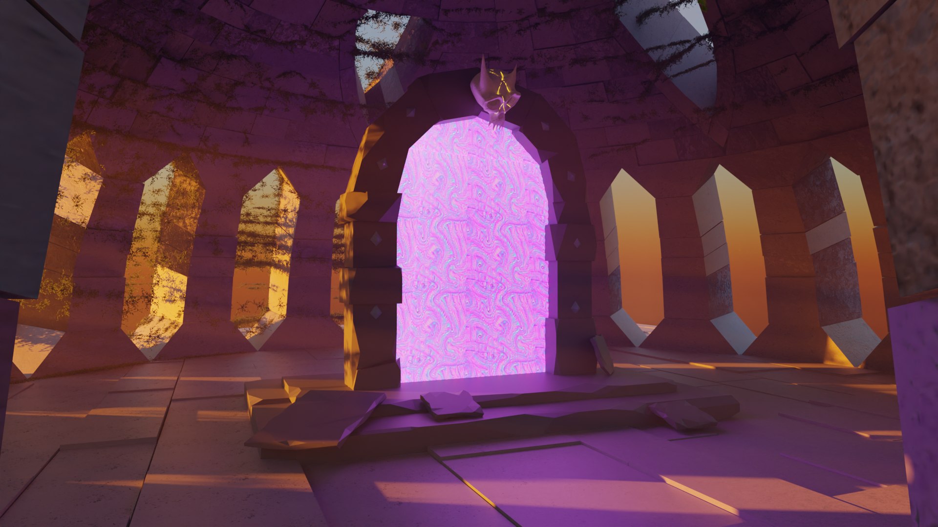 3D Stylized Stone Portal - TurboSquid 2033290