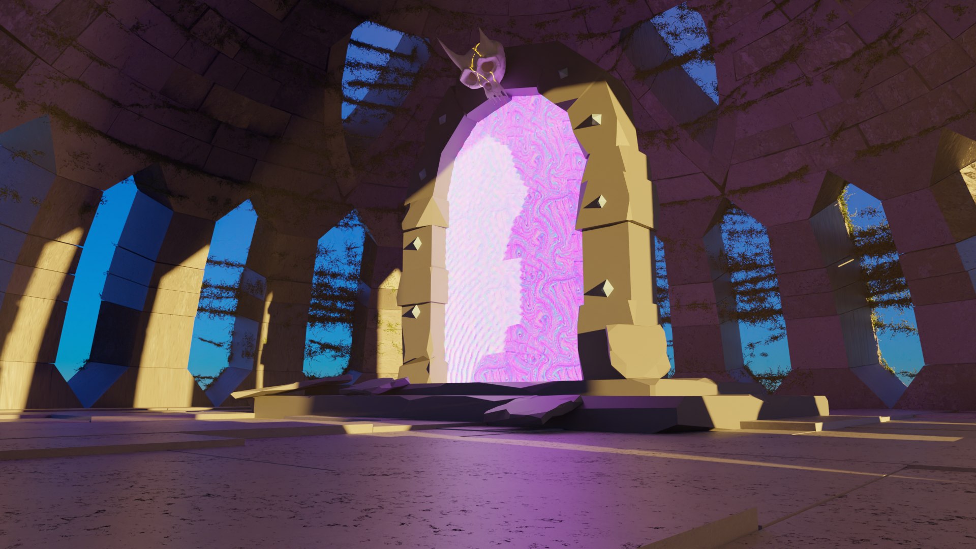 3D Stylized Stone Portal - TurboSquid 2033290