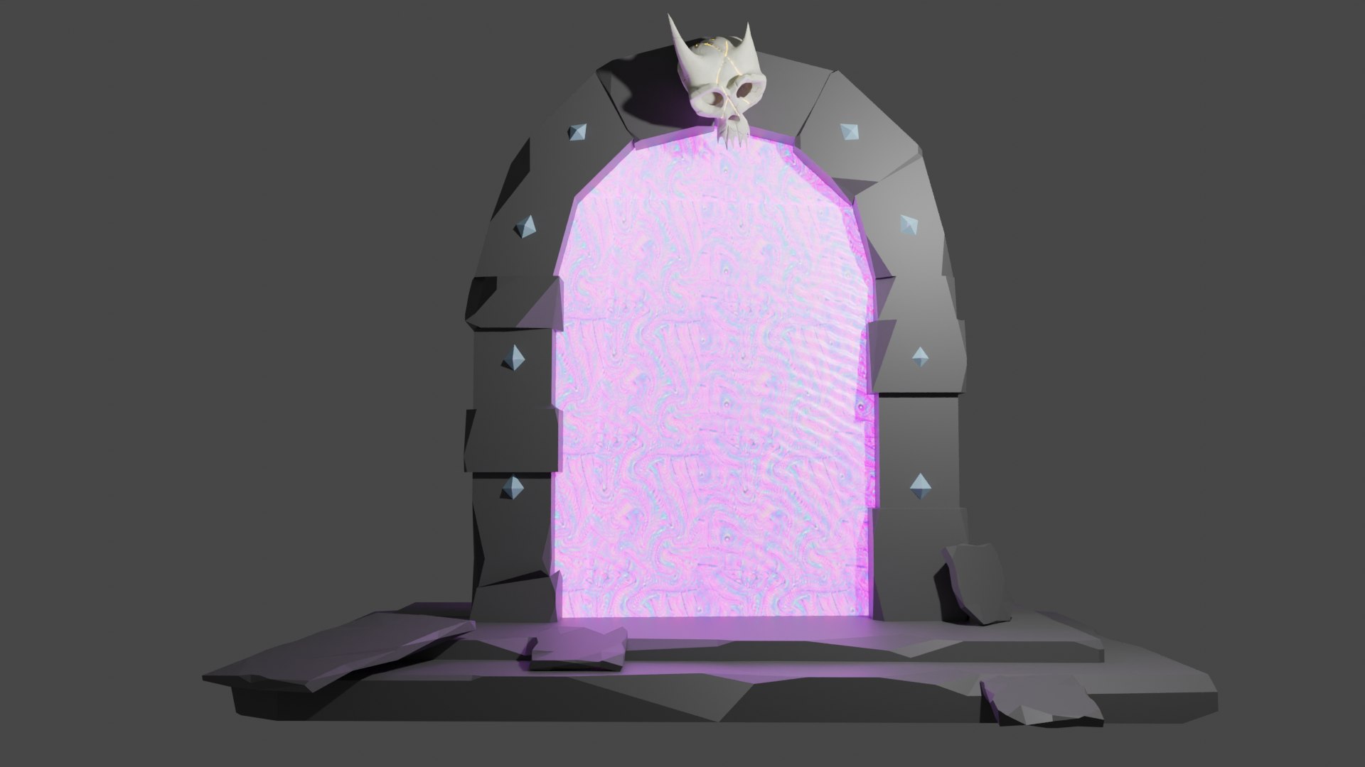 3D Stylized Stone Portal - TurboSquid 2033290