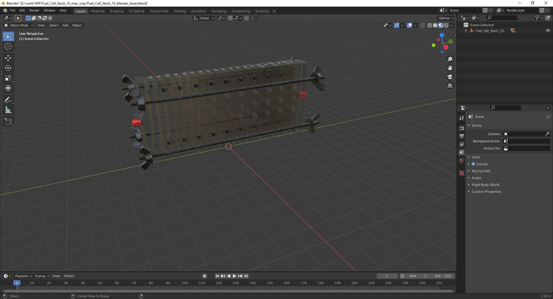 Fuel Cell Stack 10 Model - TurboSquid 2243145