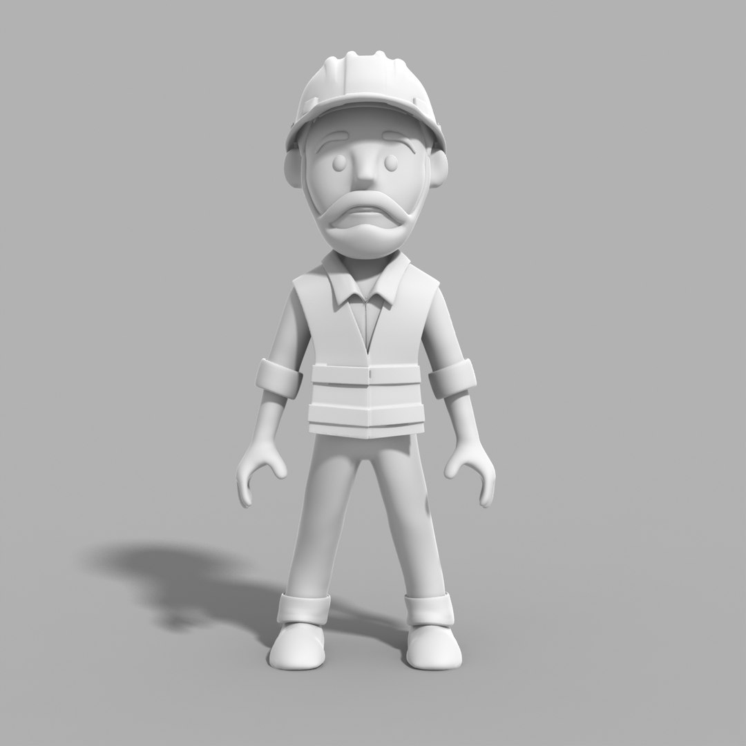 Engineer Cartoon 3D Model - TurboSquid 1390204