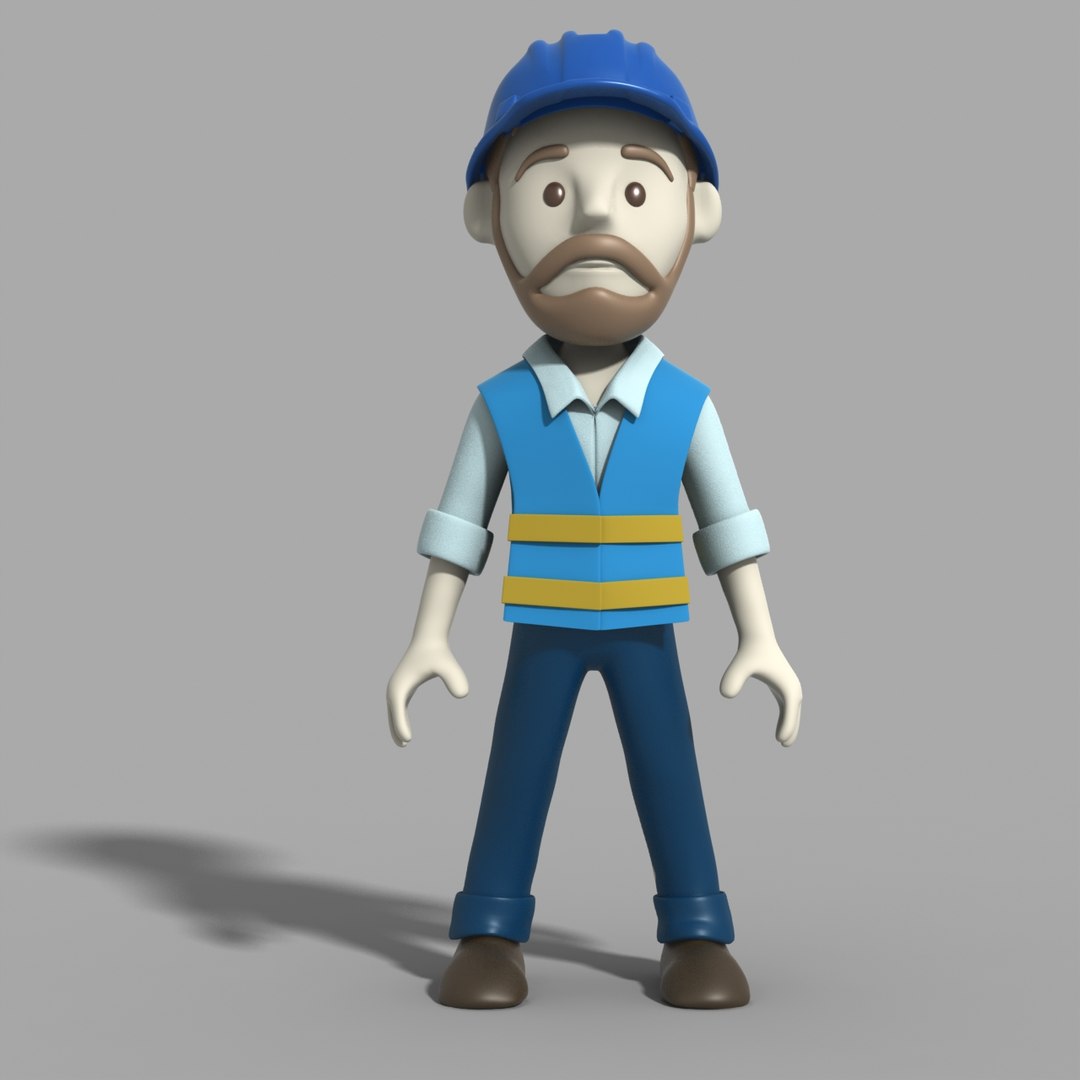 Engineer Cartoon 3D Model - TurboSquid 1390204