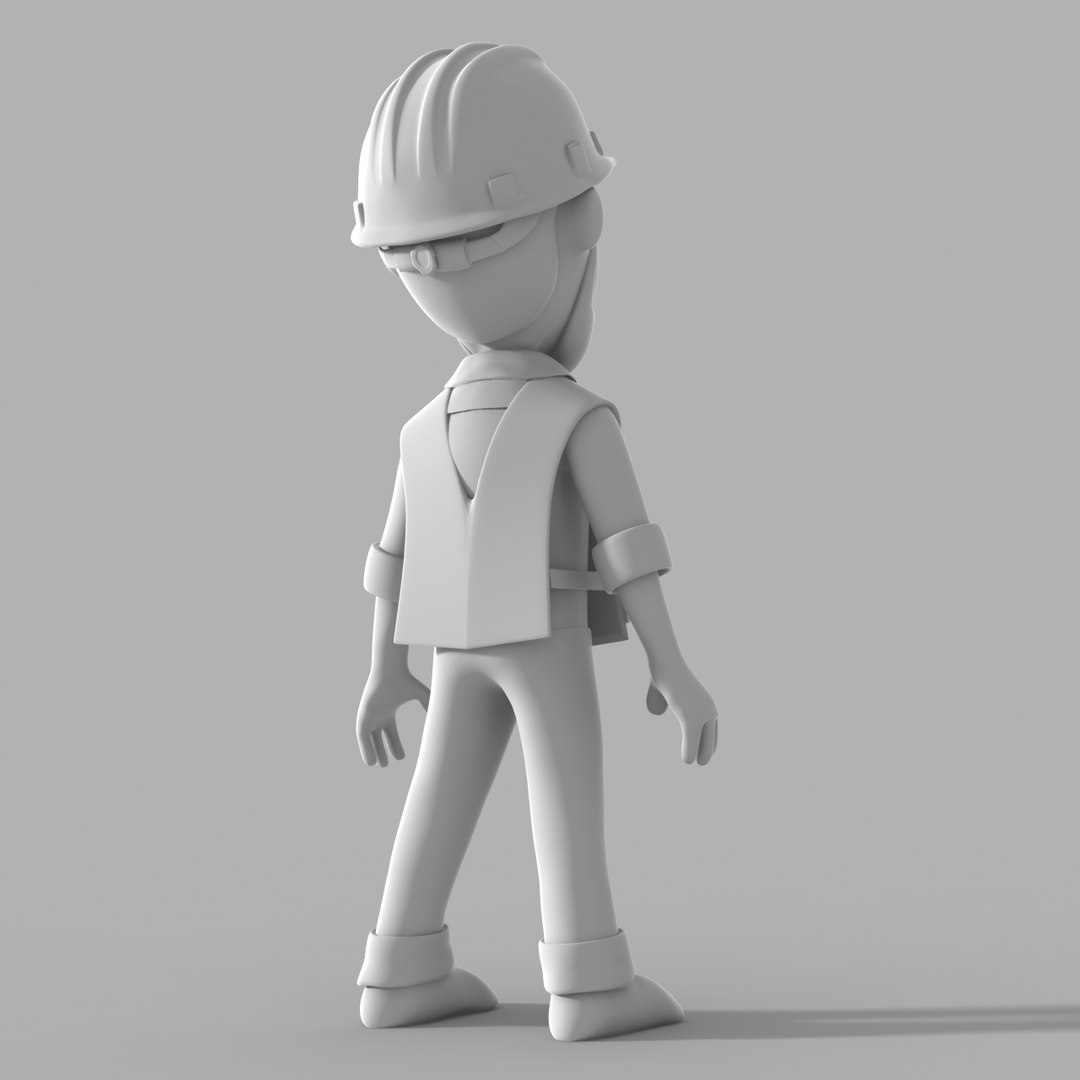 Engineer Cartoon 3D Model - TurboSquid 1390204