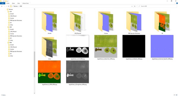 3D apple green scan model - TurboSquid 1685357