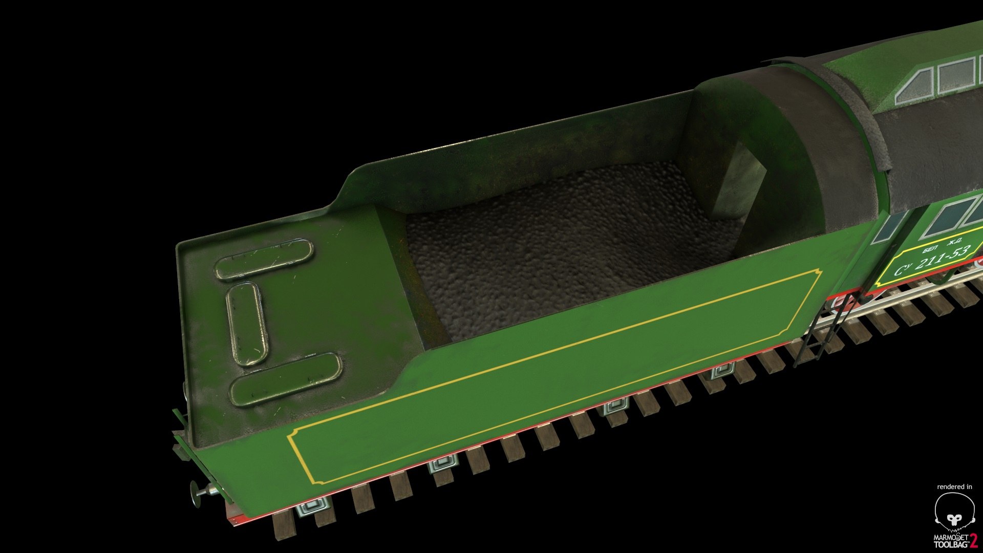 3ds Soviet Steam Locomotive Pbr