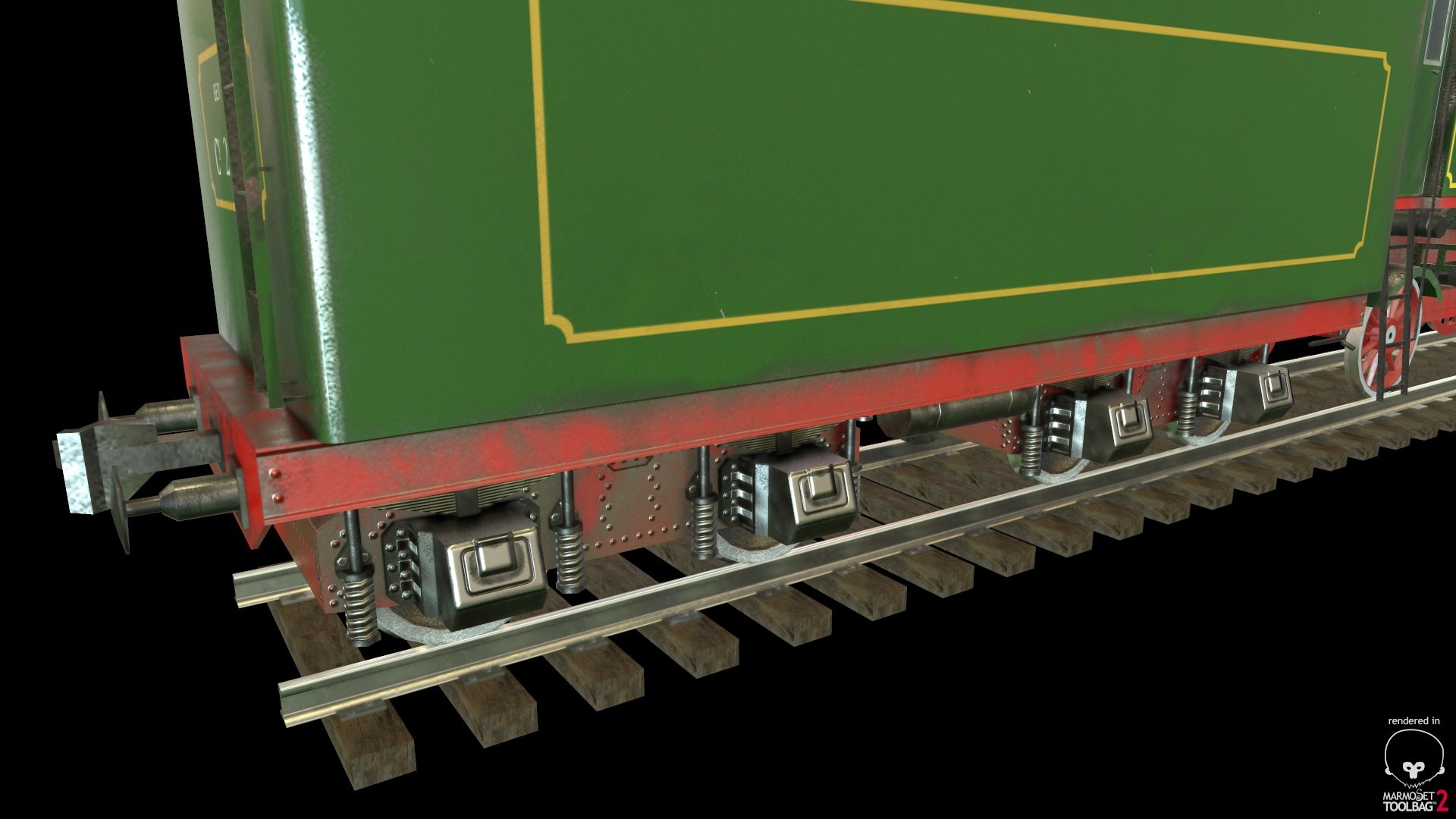 3ds Soviet Steam Locomotive Pbr