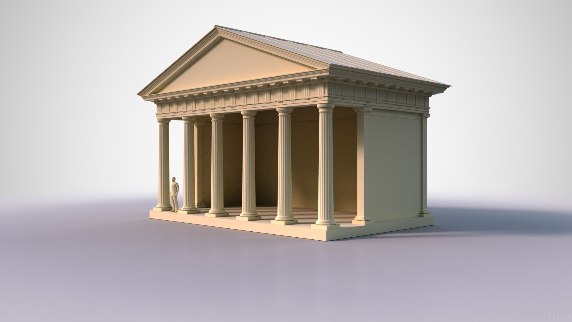 Doric Temple 3d Model