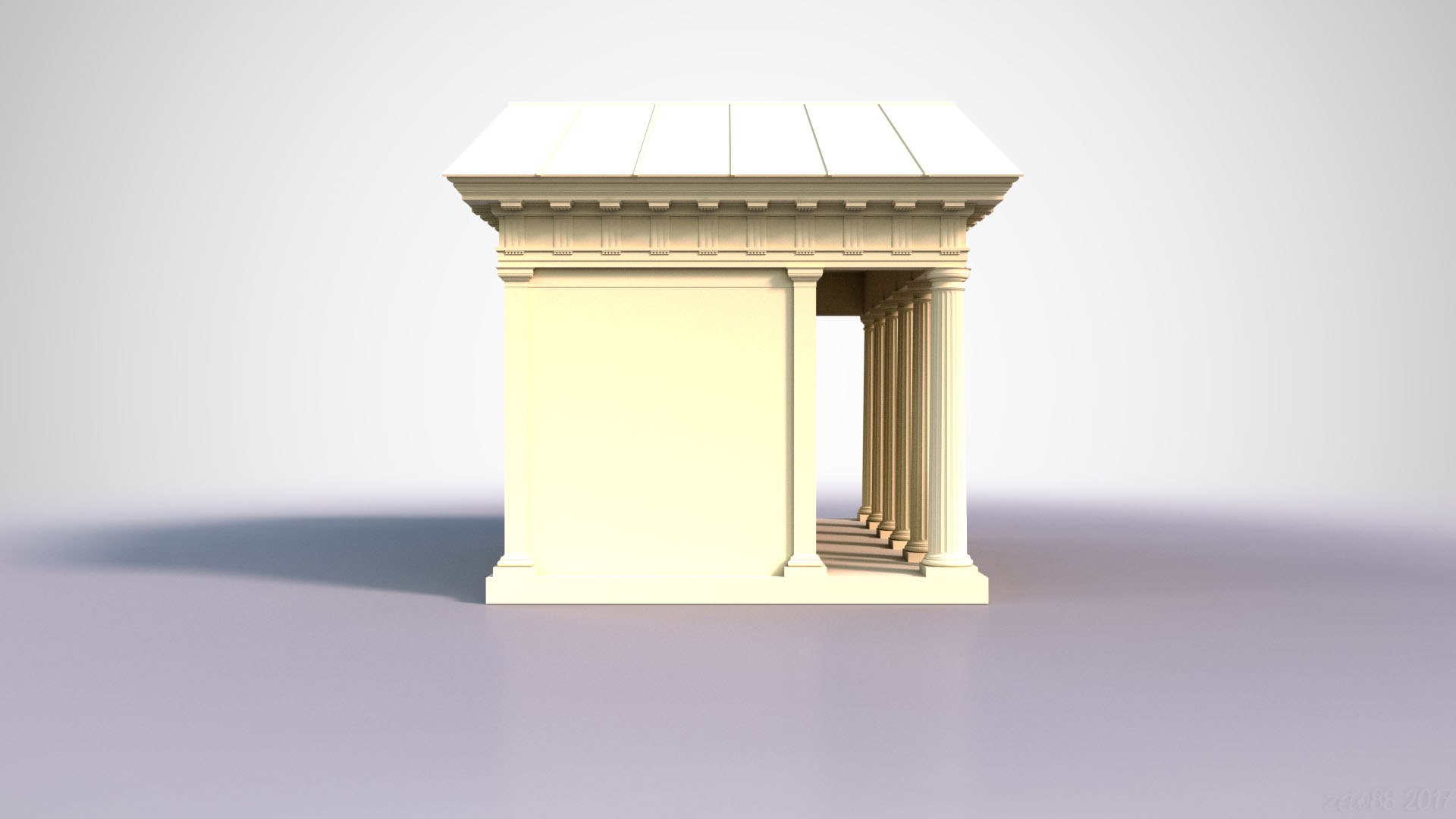 Doric Temple 3d Model