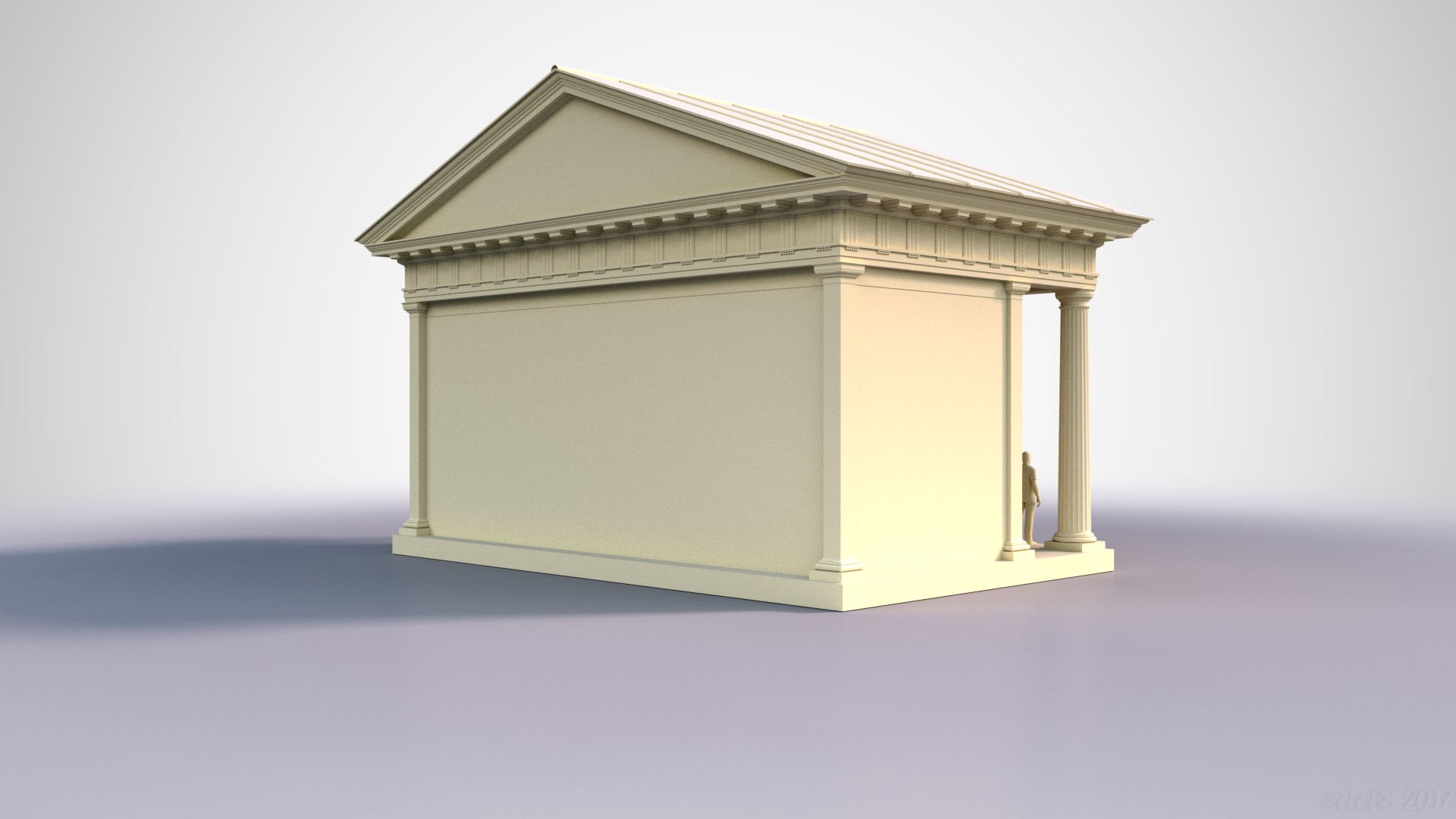 Doric Temple 3d Model