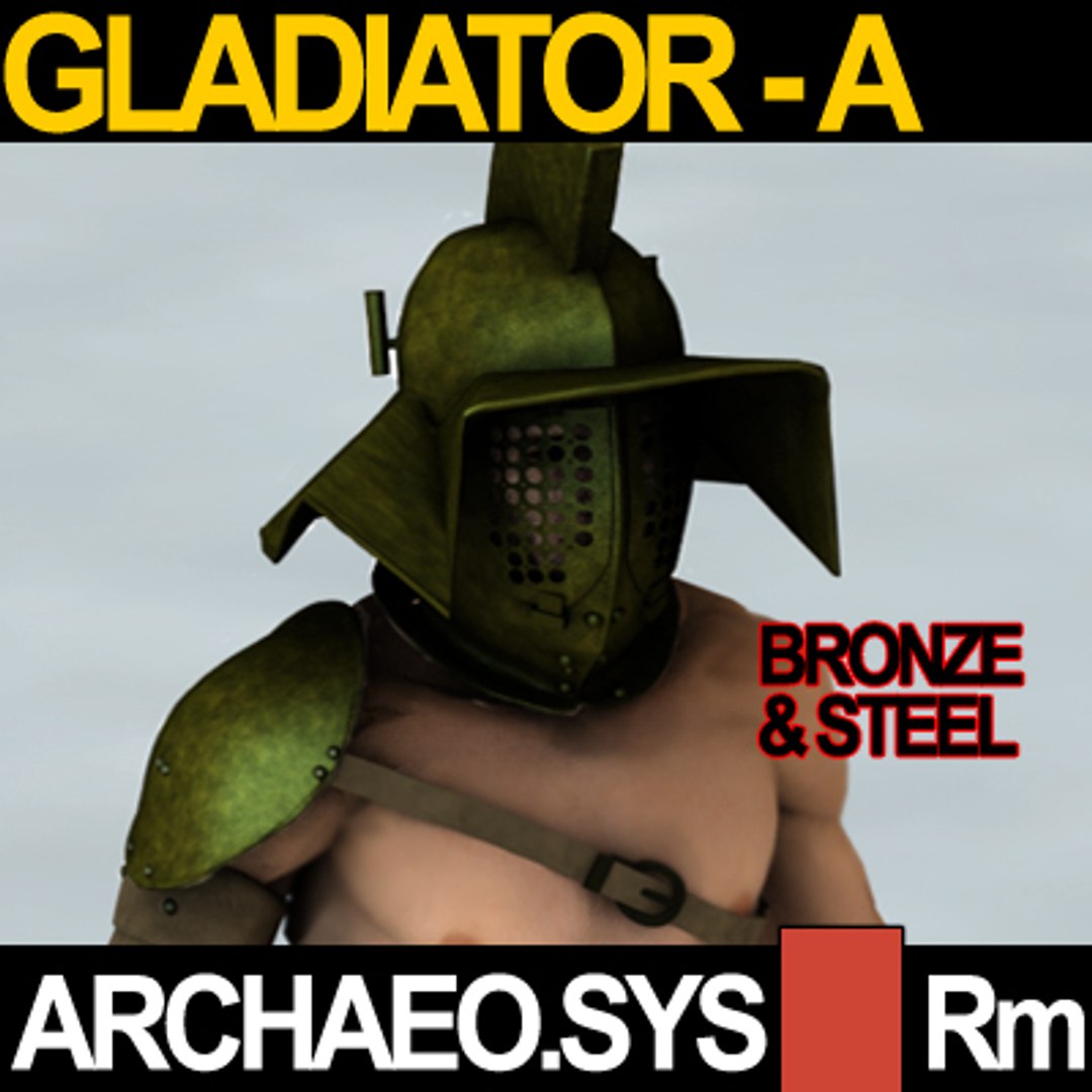 Roman Gladiator Murmillo Set 3d Model
