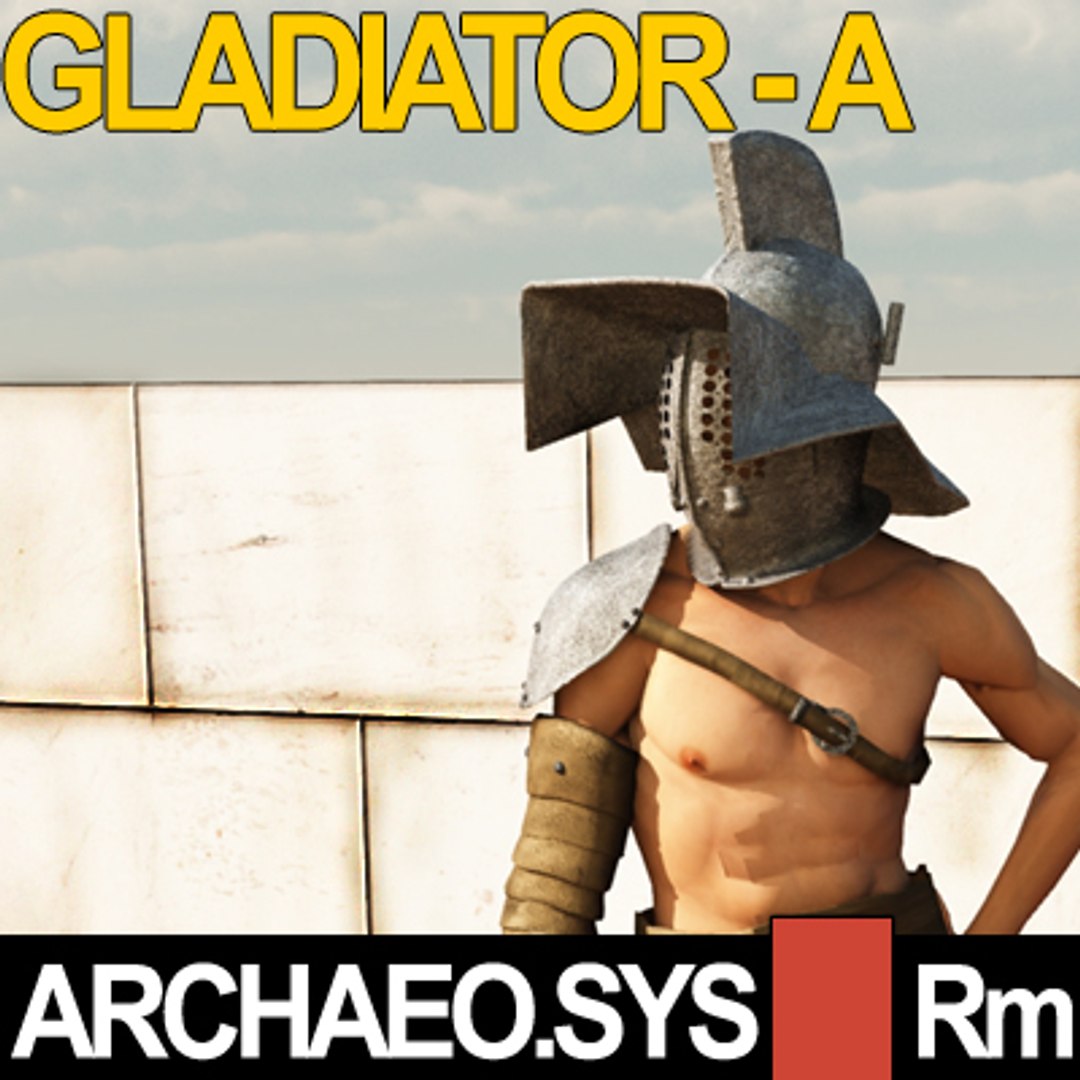 Roman Gladiator Murmillo Set 3d Model