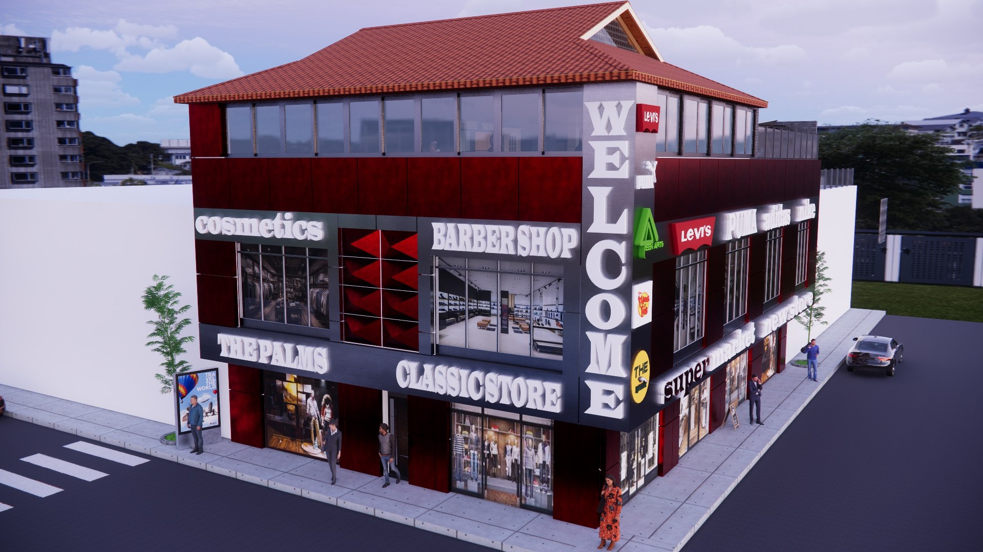Shopping Center 3D model - TurboSquid 2175393