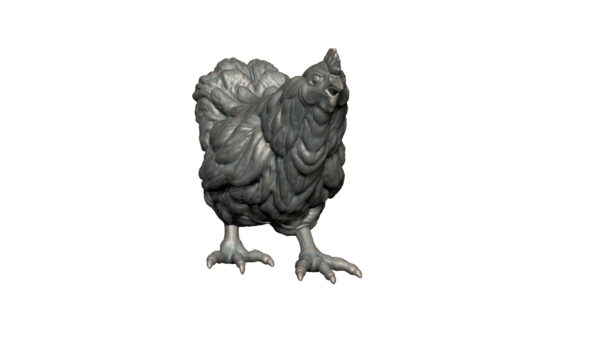 3D Hen Sculpture Model - TurboSquid 2341874