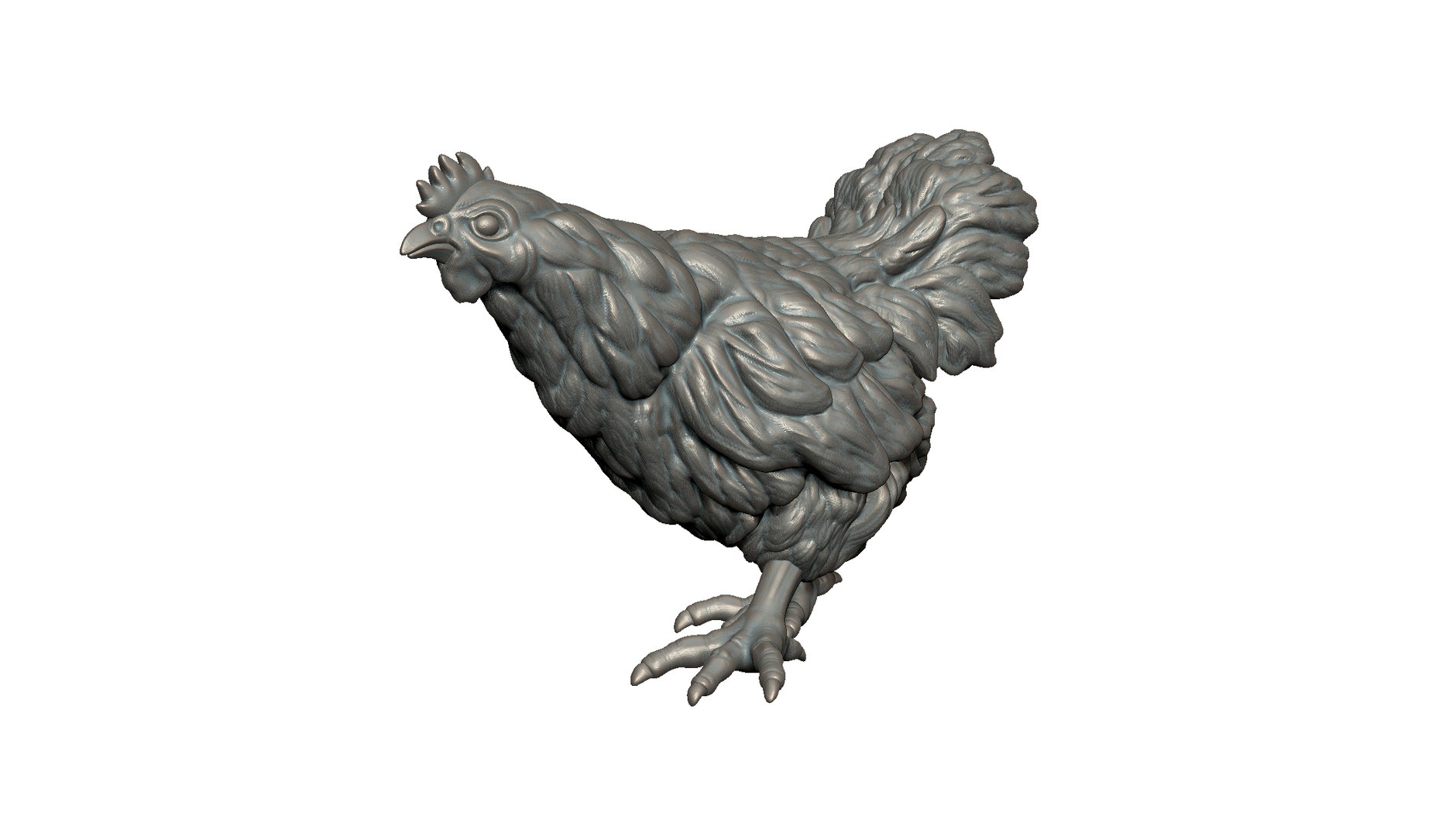 3D Hen Sculpture Model - TurboSquid 2341874