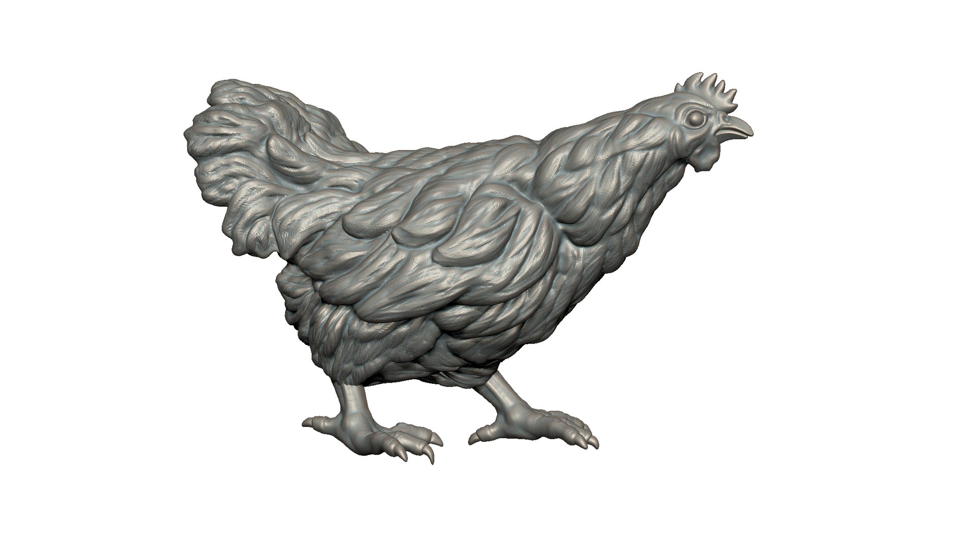 3D Hen Sculpture Model - TurboSquid 2341874