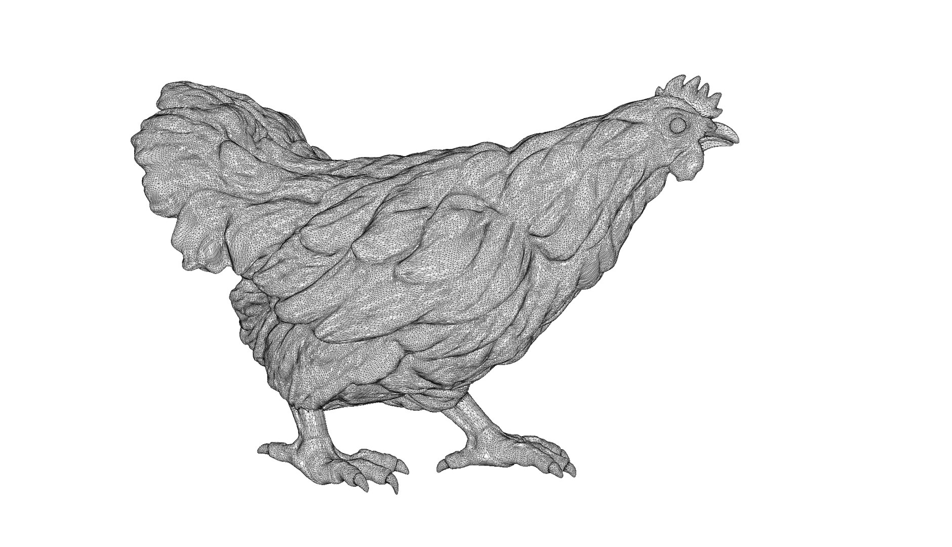 3D Hen Sculpture Model - TurboSquid 2341874