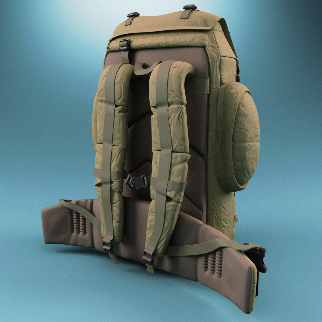 3d military backpack model