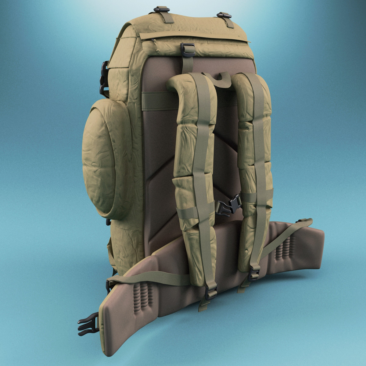 3d military backpack model