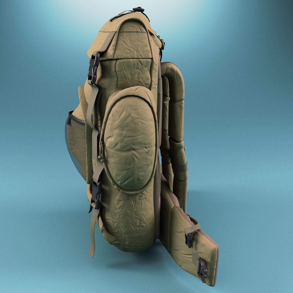 3d military backpack model