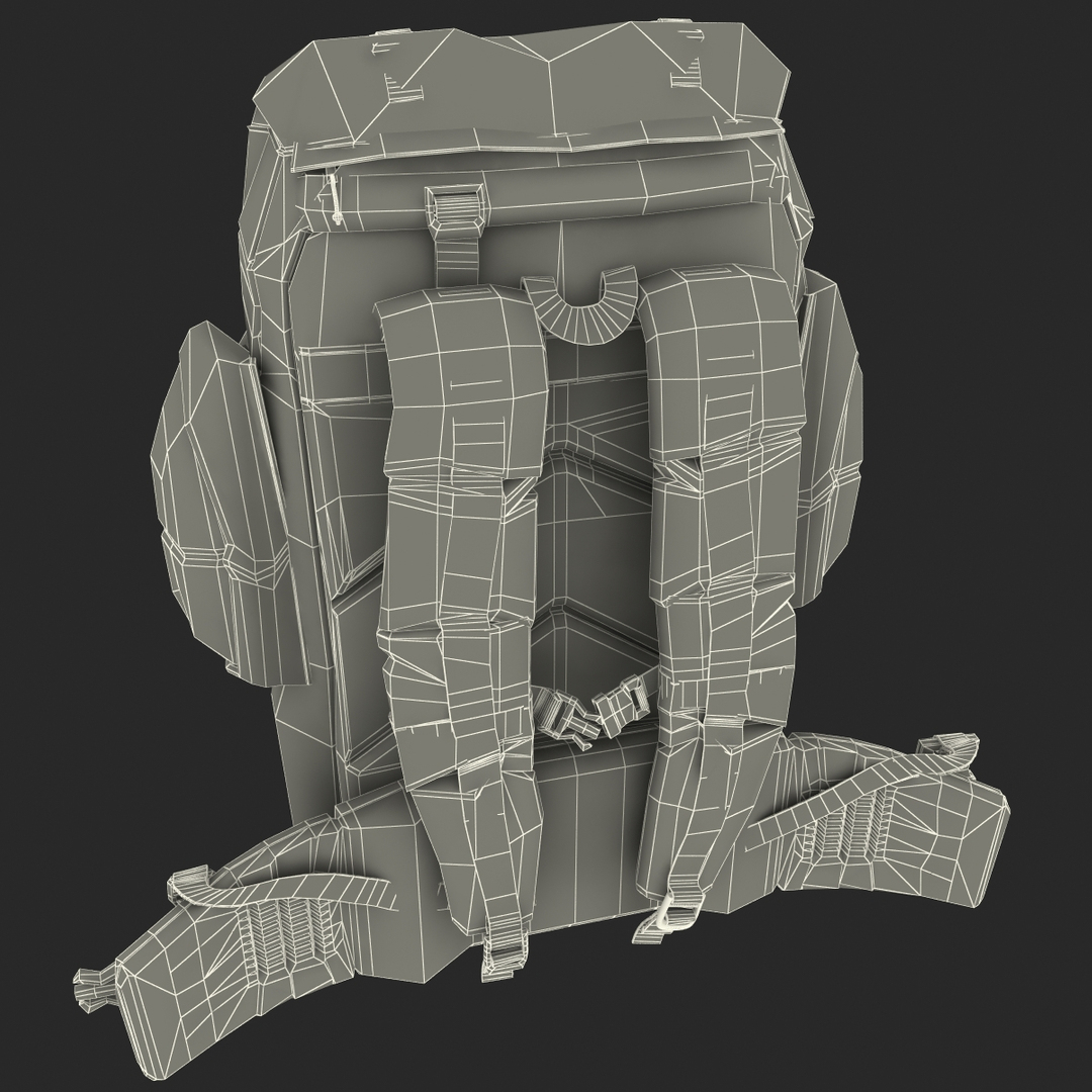 3d military backpack model
