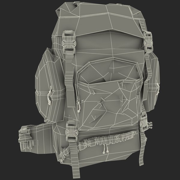 3d military backpack model