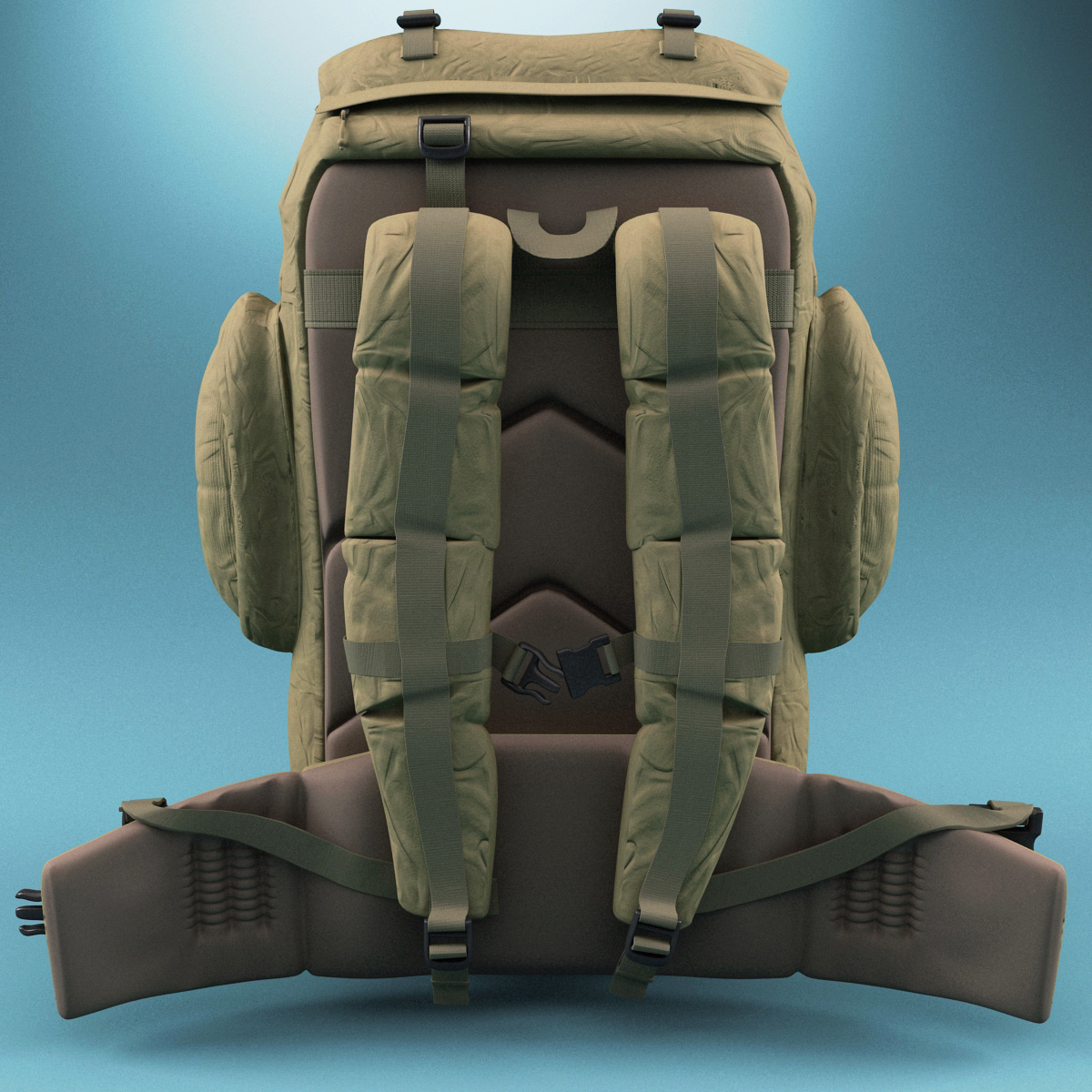 3d military backpack model