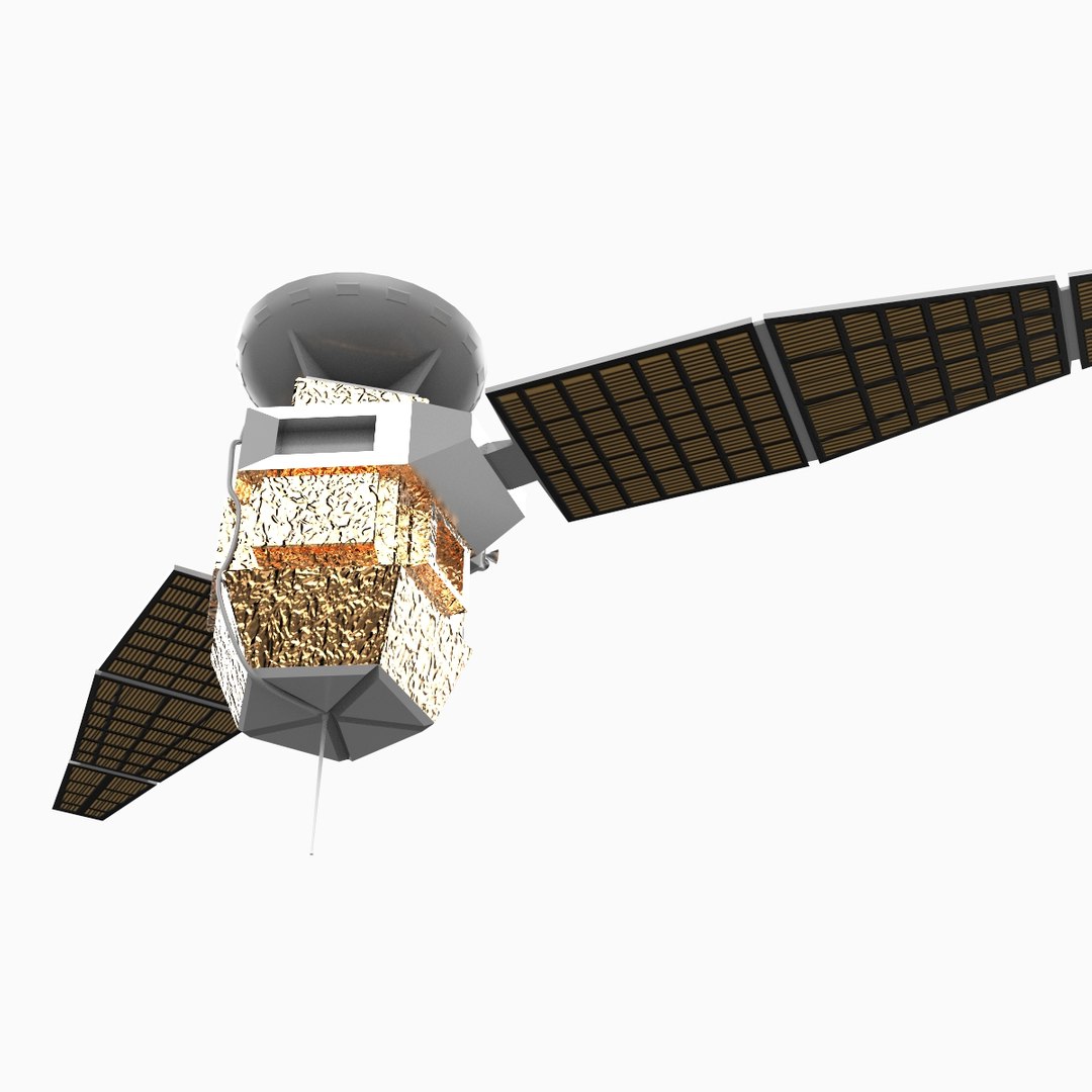 communications satellite 3d model