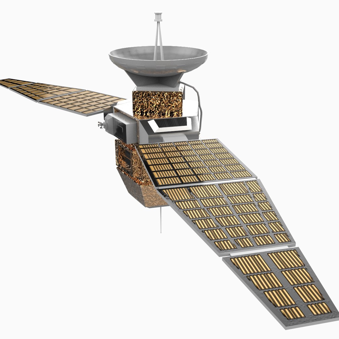 communications satellite 3d model