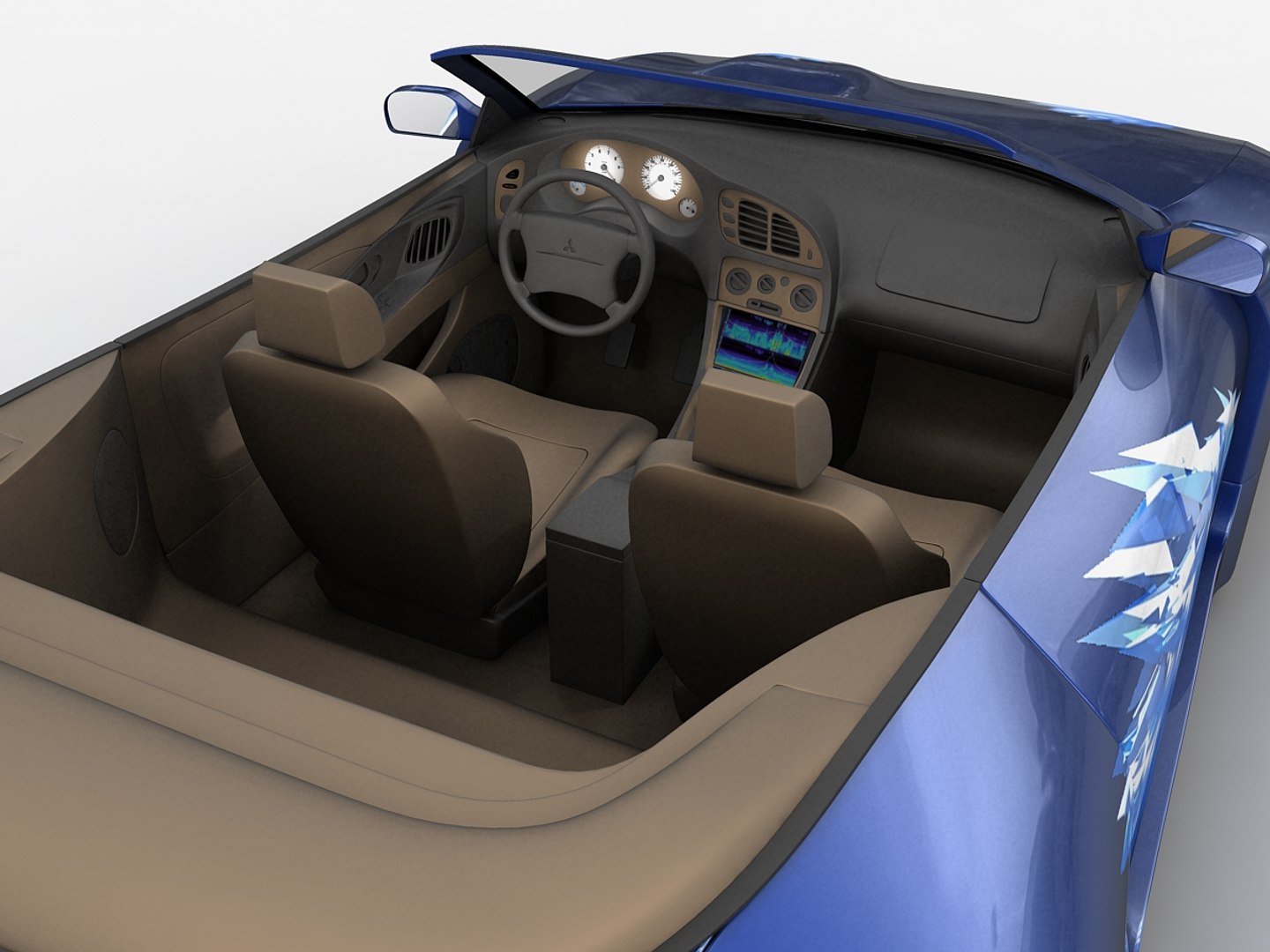 Mitsubishi Eclipse Blue Wide Body 3d Max